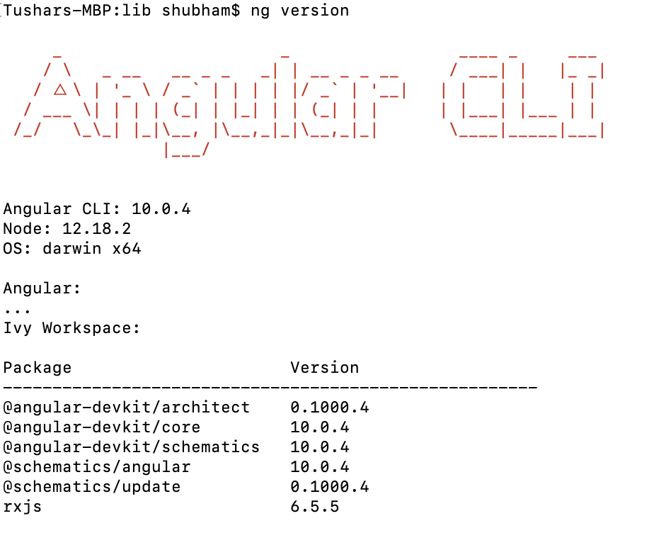 Install the latest Angular CLI